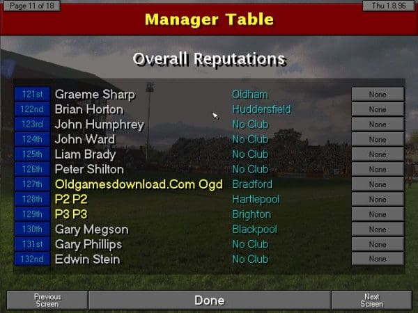 Championship Manager 96/97 - Old Games Download