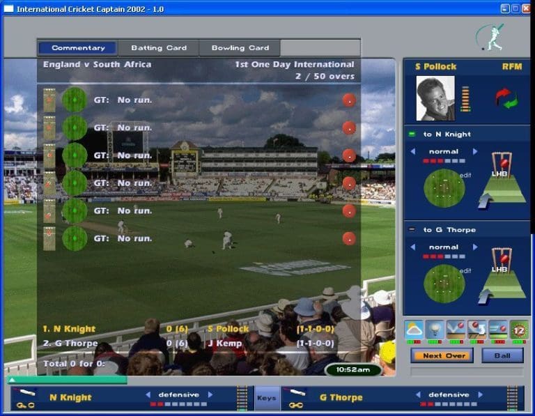 International Cricket Captain 2002 - Old Games Download