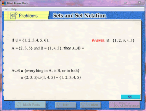 Mind Power Math High School Algebra 1 - Old Games Download