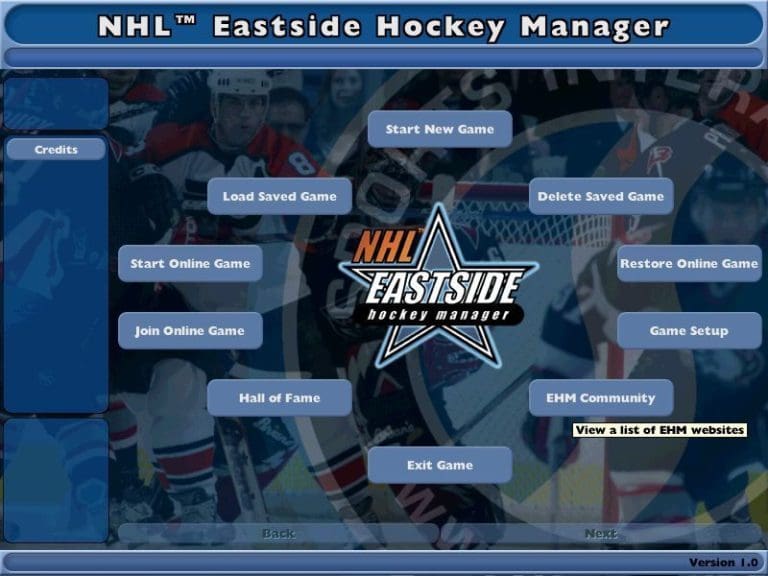 NHL Eastside Hockey Manager - Old Games Download