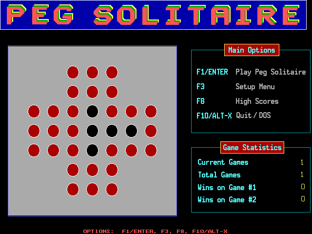 Peg Solitaire - Old Games Download