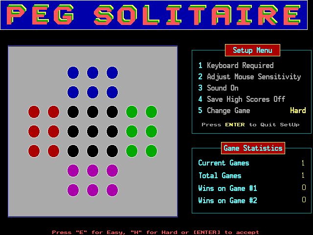 Peg Solitaire - Old Games Download