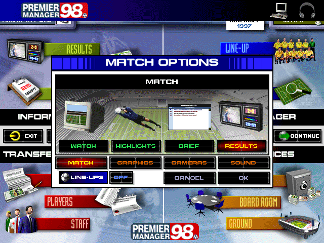 Premier Manager 98 - Old Games Download
