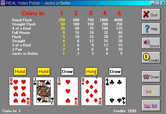 Real Video Poker - Old Games Download