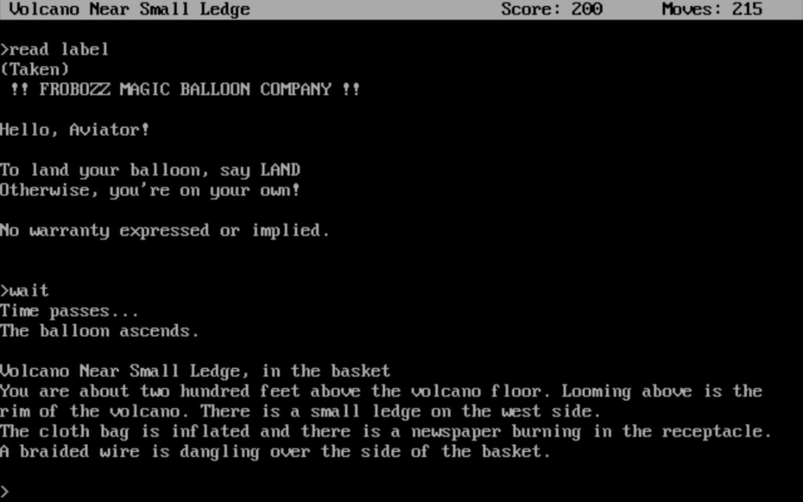 Zork II: The Wizard of Frobozz - Old Games Download